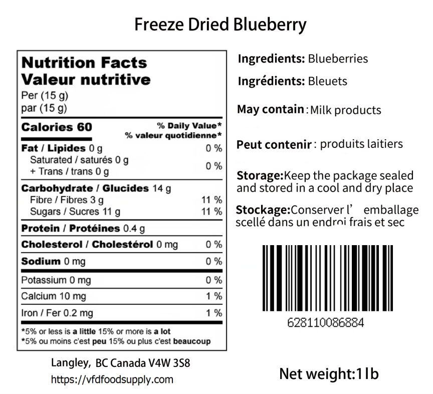 Freeze-Dried Blueberries - Premium Quality - Grade A Blueberries - Ide ...